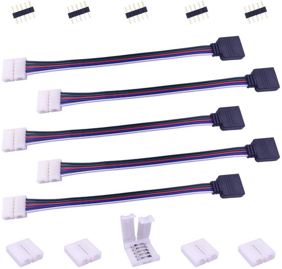 5-polige LED Strip Hoekverbinder voor 10mm RGBW LED Band ...