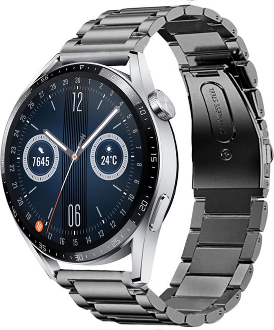 Titanium Smartwatch bandje - Geschikt voor Huawei Watch GT 3 46mm ...