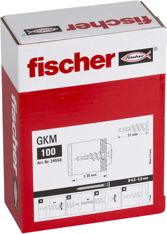 Fischer Gipsplaatplug Metaal GKM - 100 Stuks | bol.com
