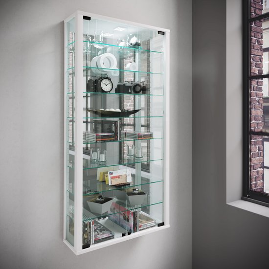 VCM Wandvitrine Hangende Vitrinekast Vitrosa Maxi Spiegel. Wandvitrine ...