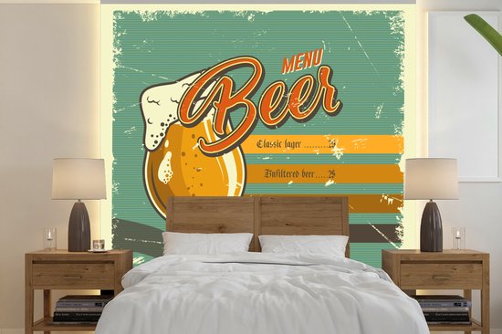 Behang - Fotobehang Mancave - Bier - Bar - Vintage - Breedte 260 cm x ...