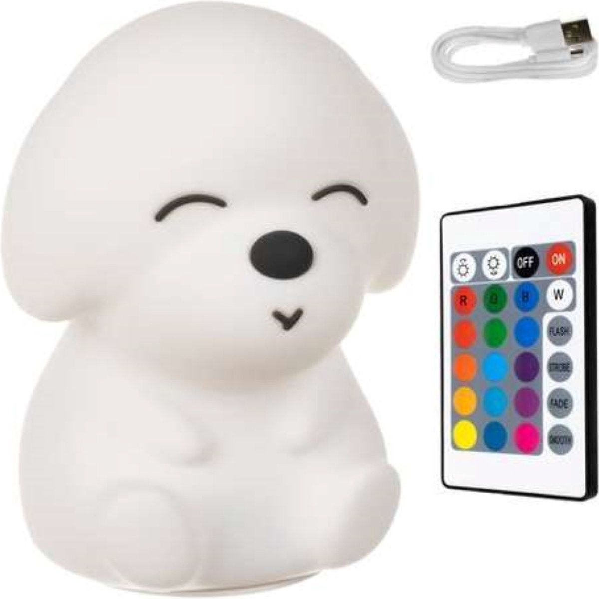 Oneiro's Luxe - LED - ⌀ 14x10x9 cm - Wit - Kinder Nachtlampje - Liggend ...