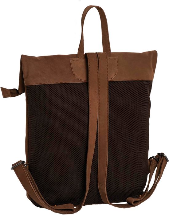 Daniel Ray Leather Rolltop Rugzak 15.6'' Arvada Cognac | bol