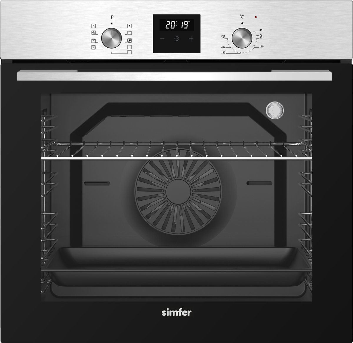 SIMFER BO6089 Inbouw oven - 60 cm - 80 Liter - 9 Functies - Grote ...