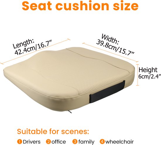 ELUTO Zitkussens - Orthopedisch Auto kussens - verhoogd stoelkussen ...
