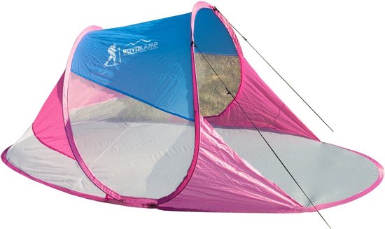 Strandtent - pop up - 200x120x88cm - roze blauw | bol.com