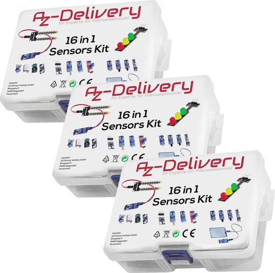 AZDelivery 3 x 16 in 1 Kit Accessoire Set met Sensoren en Modules ...