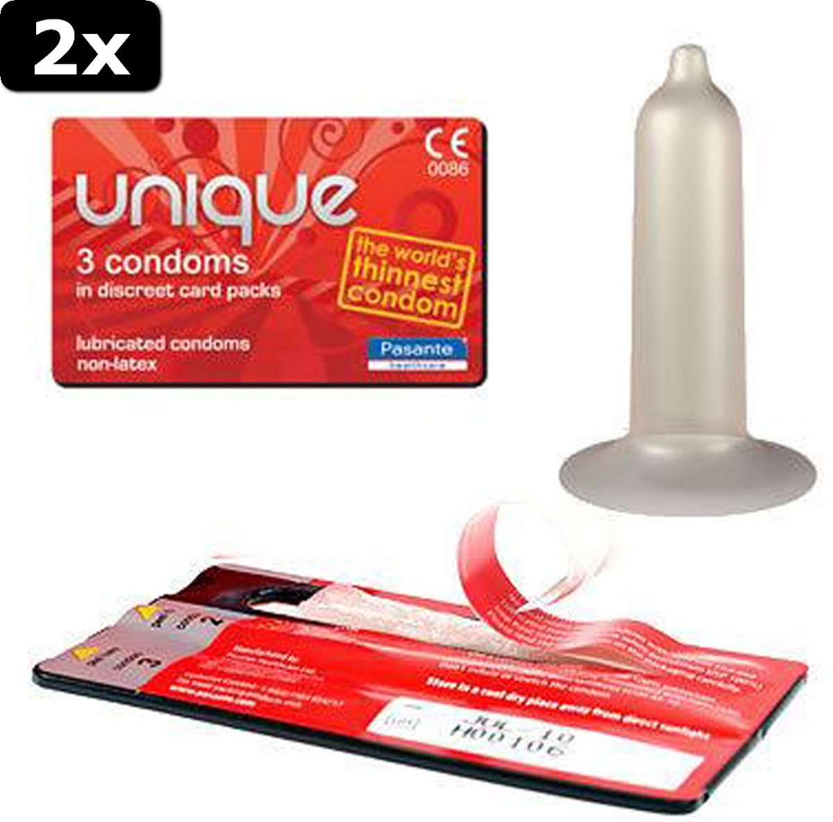 2x Pasante Unique Latex-vrije condooms 3 stuks | bol.com