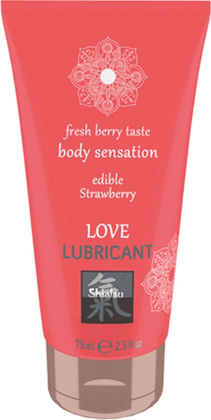 Shiatsu - Lubrifiants comestible Love - Fraise - À base d'eau - Femme ...