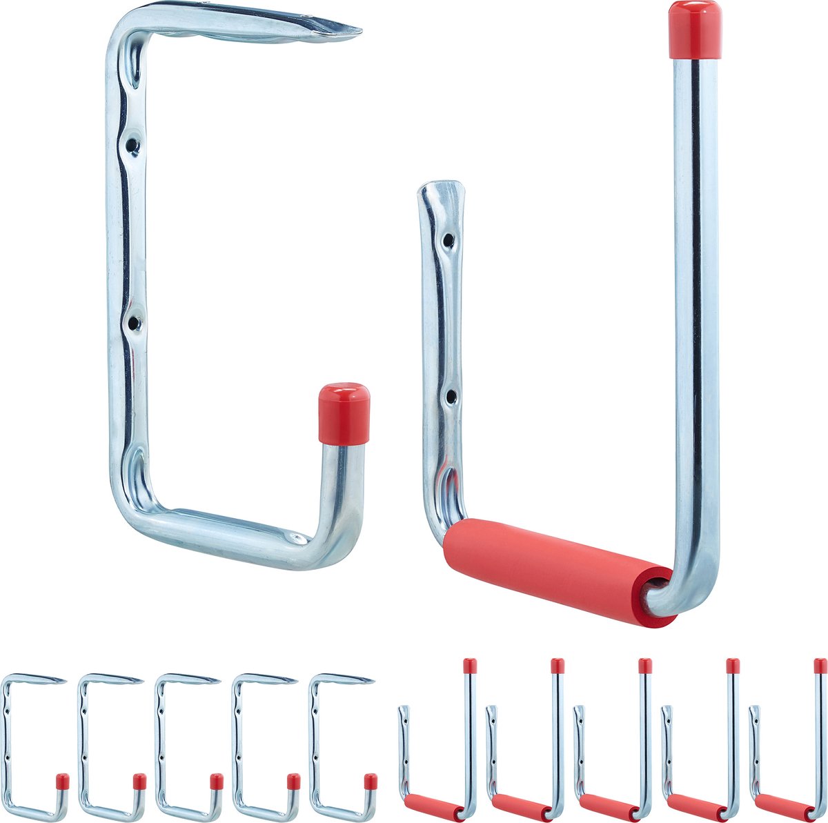 Relaxdays 12-delige wandhaken set gereedschap - ophanghaken garage ...