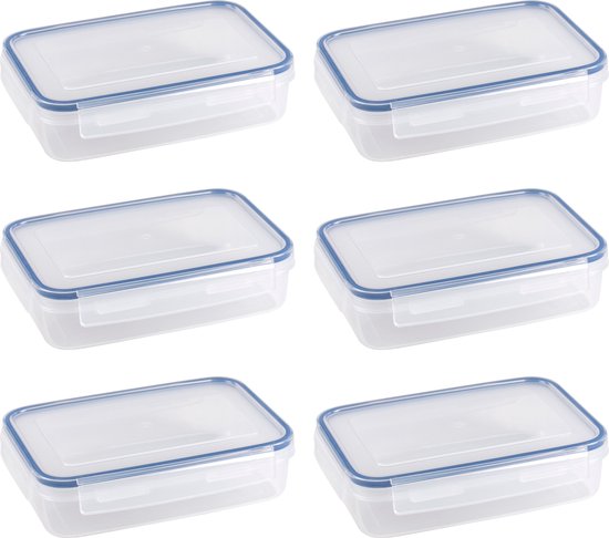 Sunware - Basic vershouddoos 1,1L - Set van 6 - Transparant | bol