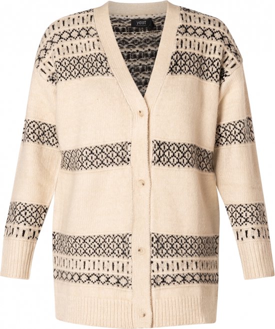 YEST Annewil Vest - Soft Sand/Black - maat 38 | bol.com