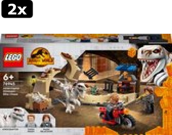2x LEGO Jurassic World Atrociraptor Dinosaurus Achtervolging - 76945 ...