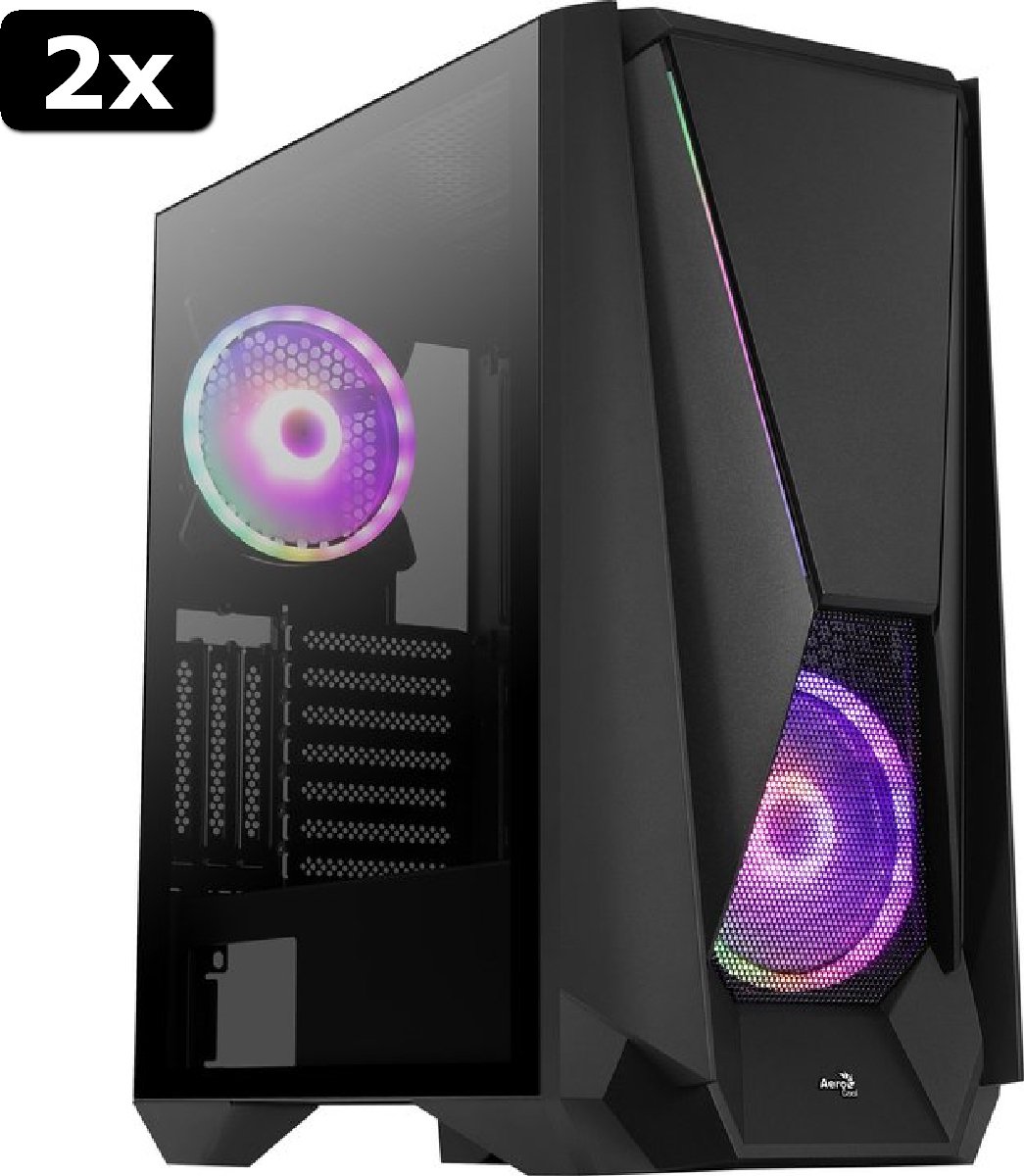 2x ATX Semi-toren doos Mars Gaming VISORBK LED RGB | bol.com