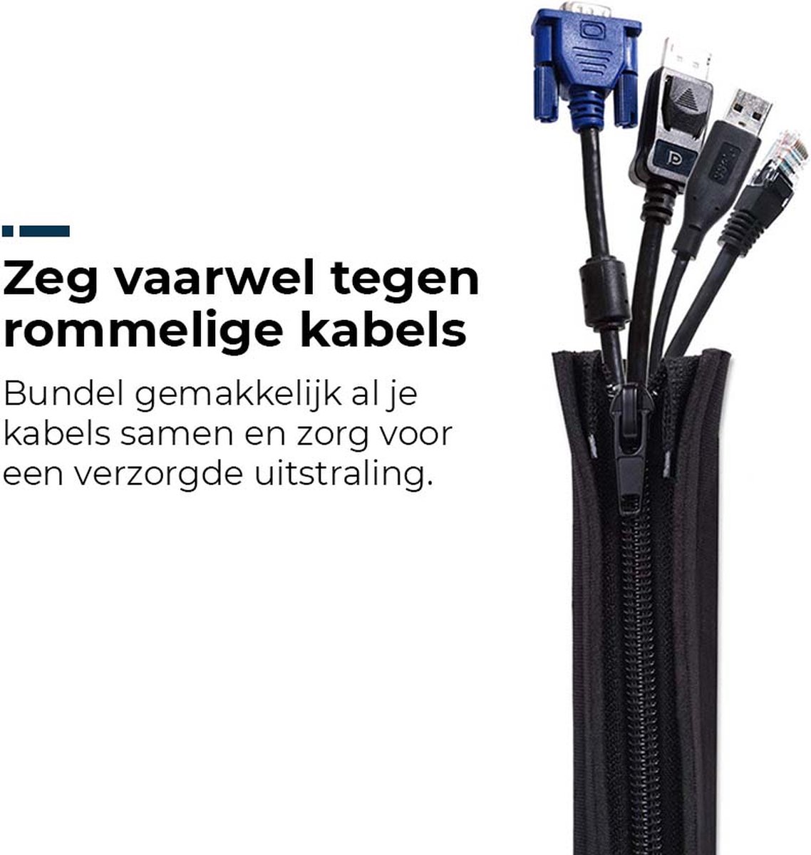 78Goods Kabel Organiser 24x50 CM - Kabelgoot - Kabel sleeve - Kabel ...