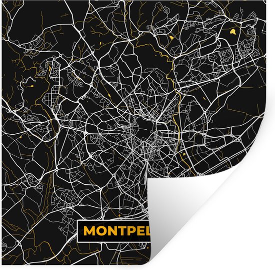 Stickers muraux - Carte - Plan de ville - Montpellier - Carte - France ...
