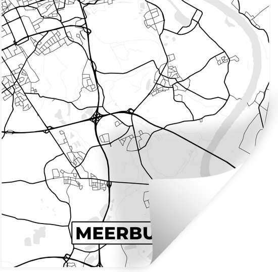 Stickers muraux - Meerbusch - Carte - Carte - Plan de la ville ...