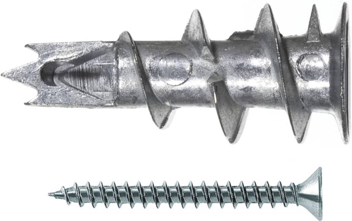 Fischer 100-delige Gipsplaatpluggen- en schroevenset GKM 27 metaal ...