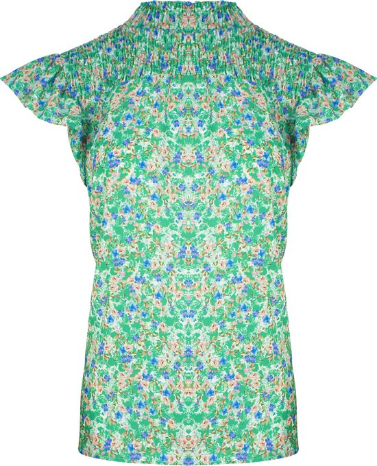 Ruffel Flower Col Top Groen | bol.com
