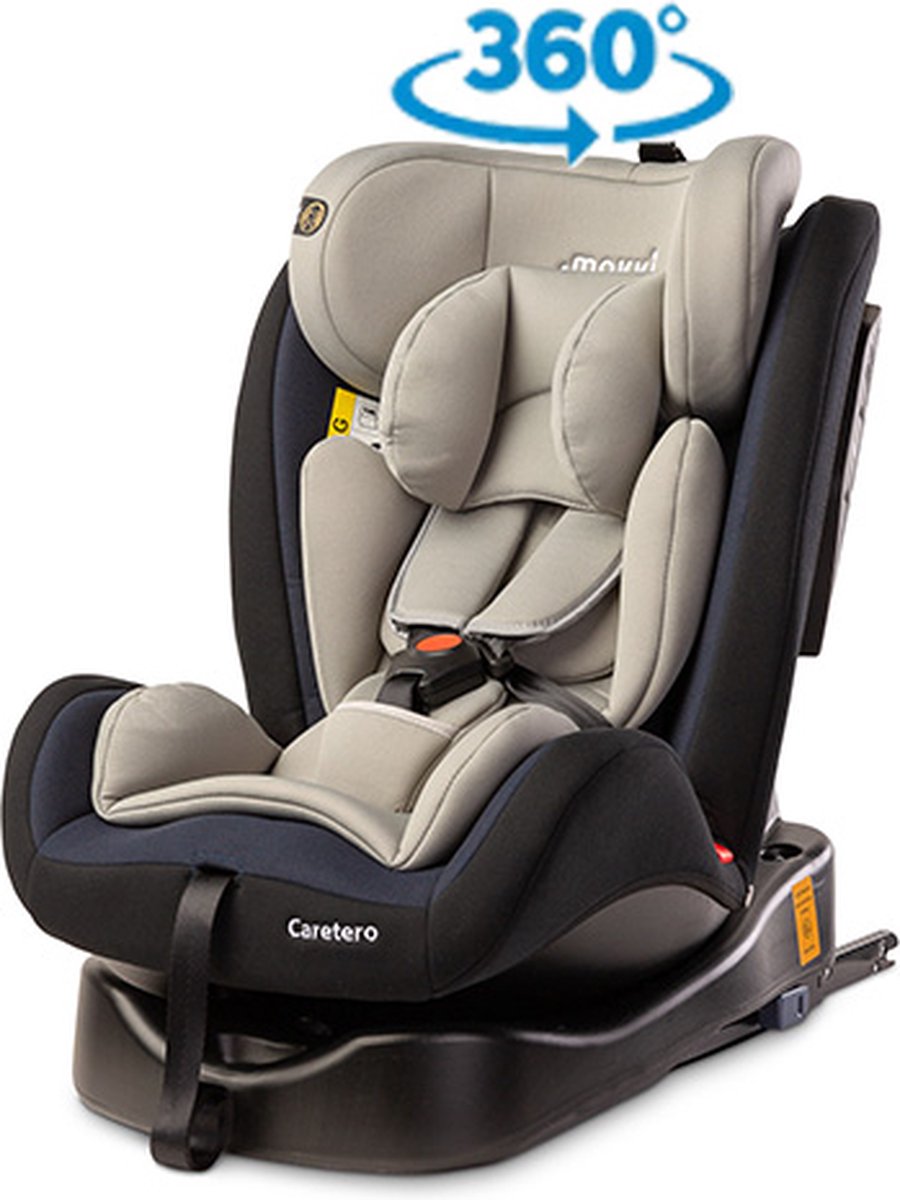 Autostoel Mokki isofix blauw 0-36 kg 360 graden draaibaar | bol.com