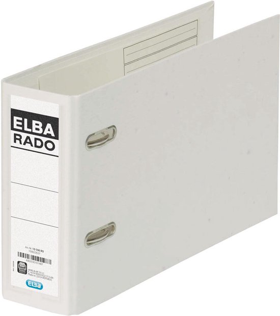Elba Rado Plast ordner voor ft A5 dwars, wit, rug van 7,5 cm | bol.com