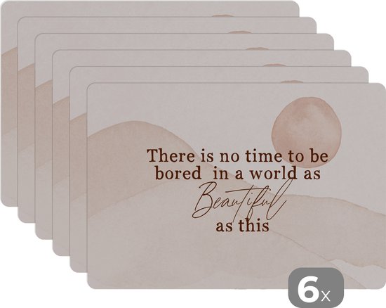 Placemat - Placemats kunststof - Spreuken - Quotes - There is no time ...