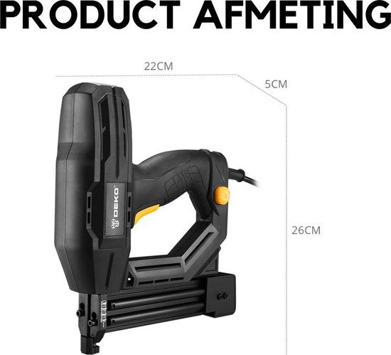 Amerce Elektrische Tacker - Nietapparaat - Nietpistool - Veilig - Zwart ...