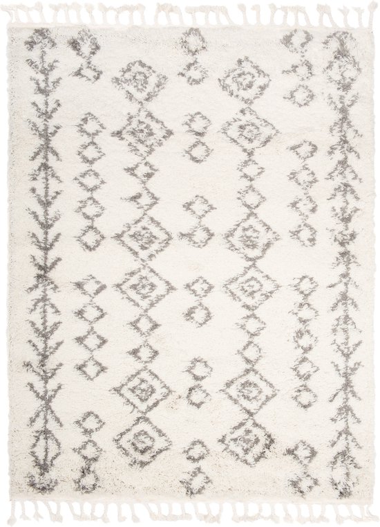 Tapiso Boho Vloerkleed Met Kwastjes Bohemian Tapijt Fluffy Maat ...