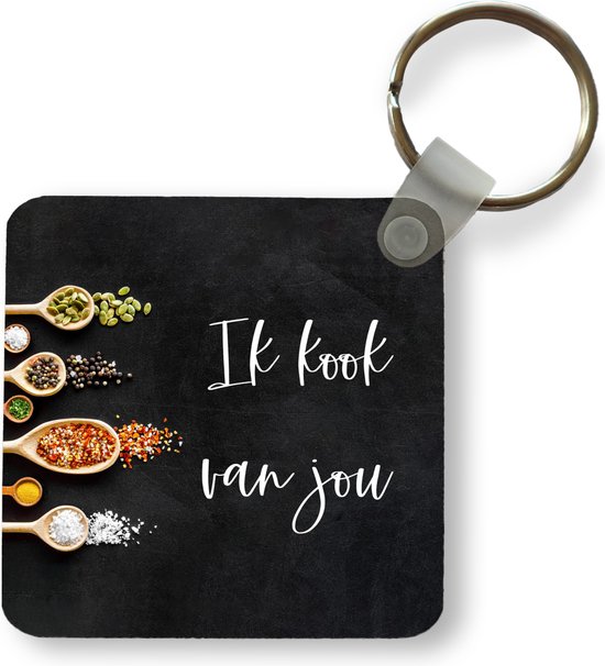 Sleutelhanger - Uitdeelcadeautjes - Ik kook van jou - Partner - Quotes ...