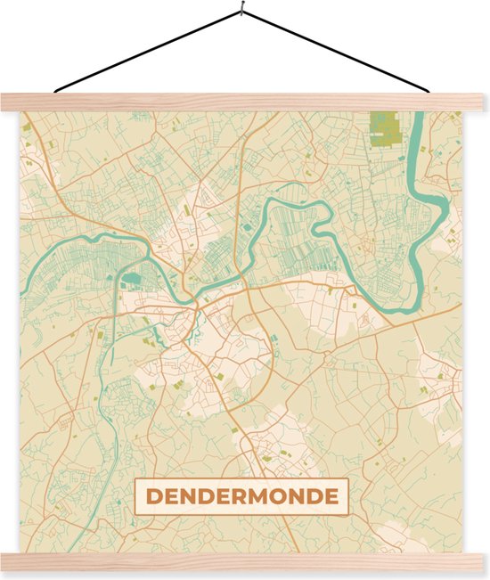 Posterhanger incl. Poster - Schoolplaat - Dendermonde - Plattegrond ...
