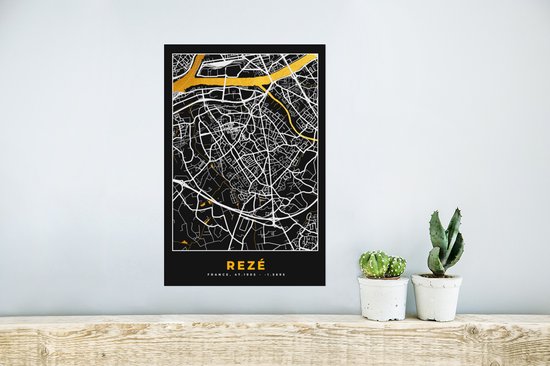 Affiche Rezé – Carte – France – Carte – Plan de la ville - 20x30 cm ...