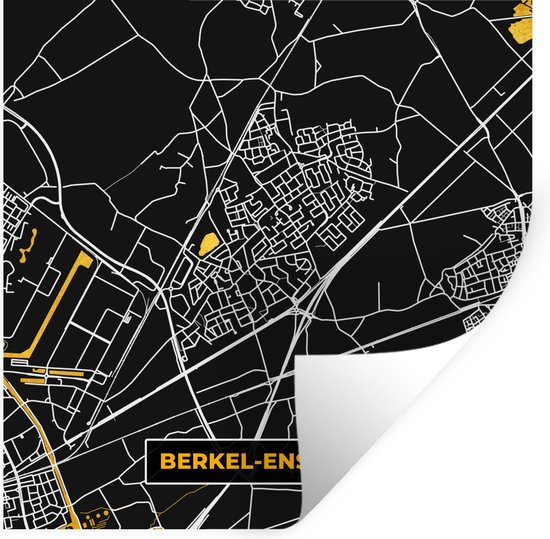 Muurstickers - Sticker Folie - Berkel-Enschot - Plattegrond - Kaart ...
