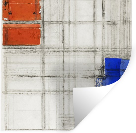 Muurstickers - Sticker Folie - Studie voor een compositie - Piet mondriaan - 80x80 cm... | bol