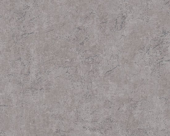 KLEI STRUCTUUR BEHANG | Industrieel - midden grijs - A.S. Création ...