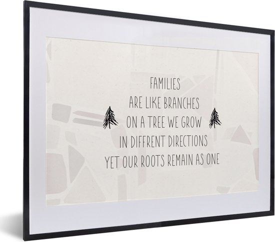 Cadre photo avec affiche - Citations - Famille - Proverbes - 40x30 cm ...