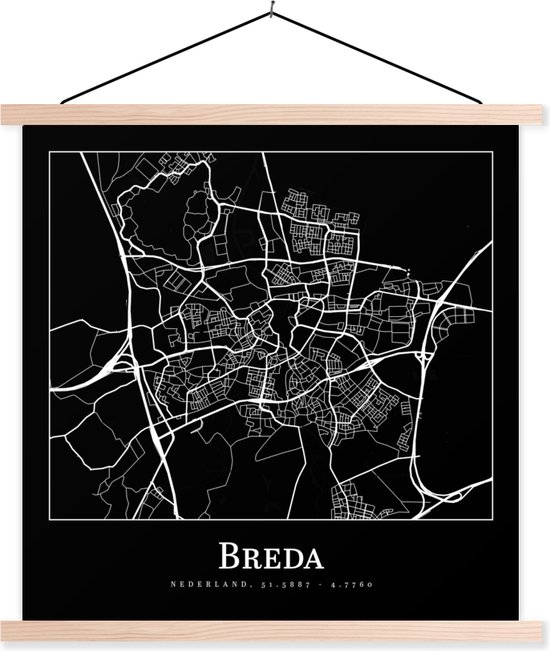 Schoolplaat - Stadskaart - Plattegrond - Breda - Kaart - 60x60 cm ...