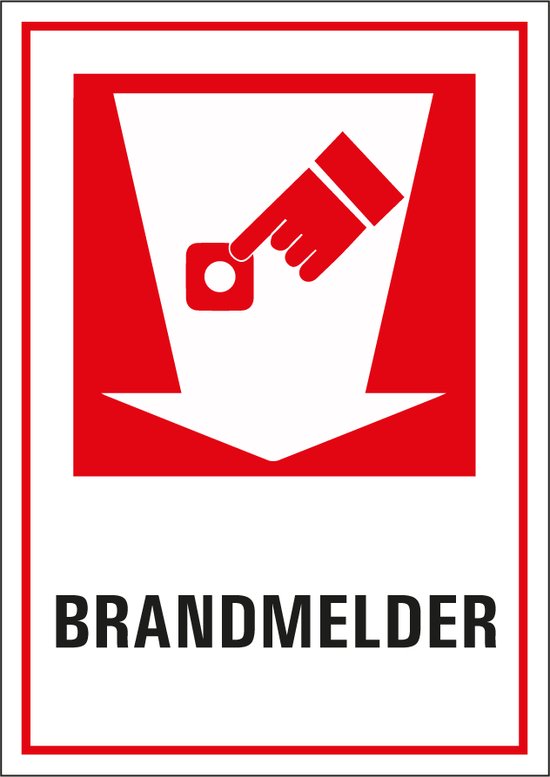 Brandmelder sticker met tekst 210 x 297 mm | bol.com