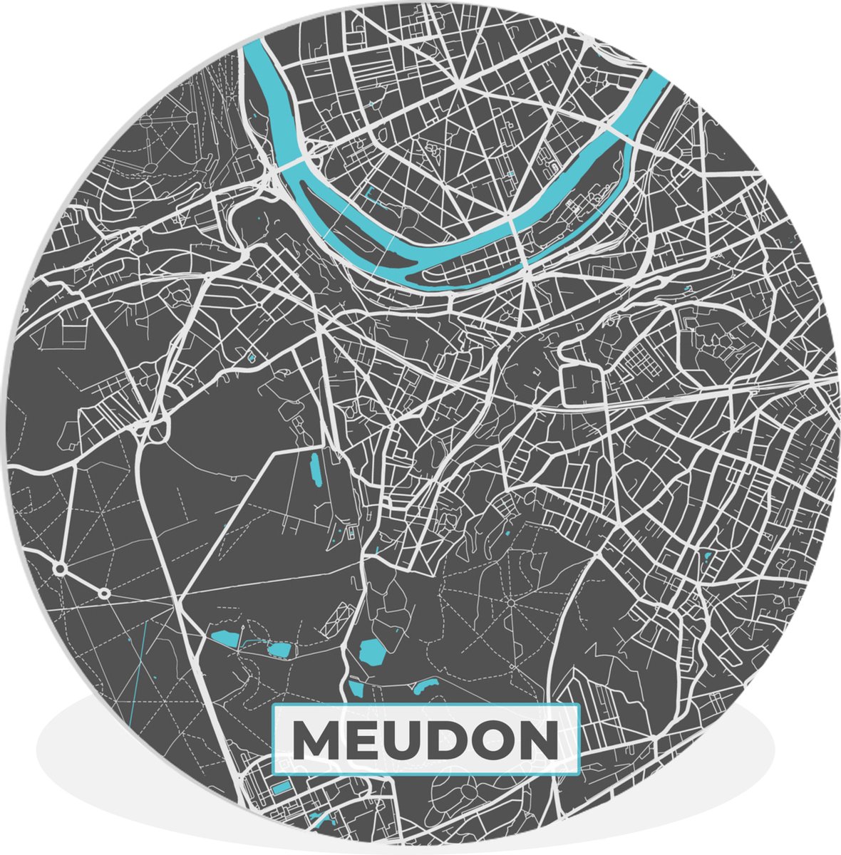Wall Circle - Wall Circle Indoor - City Map - Meudon - France - Map ...
