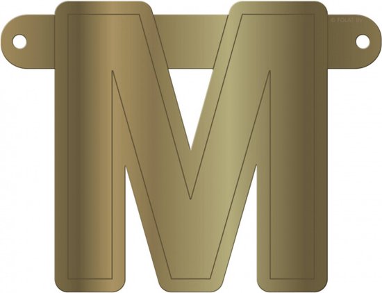 banner letter "M" 12,5 x 11 cm karton goud | bol.com