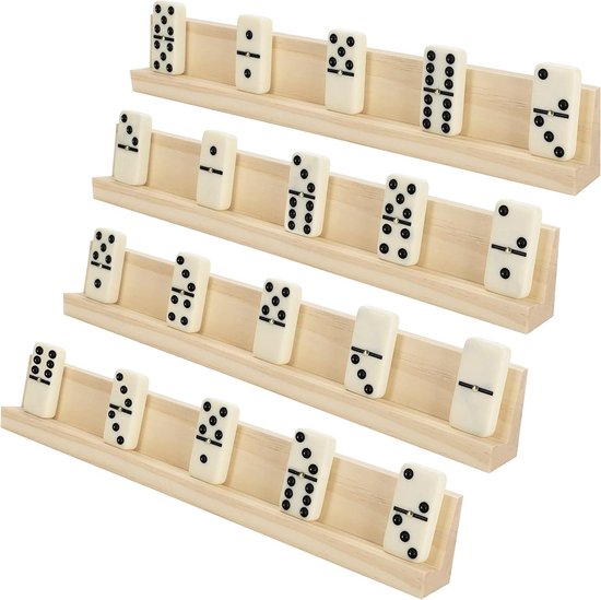 Houten Domino Rekken (4 Pak) – Professionele Premium Domino Tegels ...