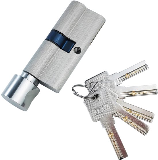 Thumb Turn Euro Cylinder Lock 37.5/37.5 (75mm), Euro Barrel Lock with 5 ...