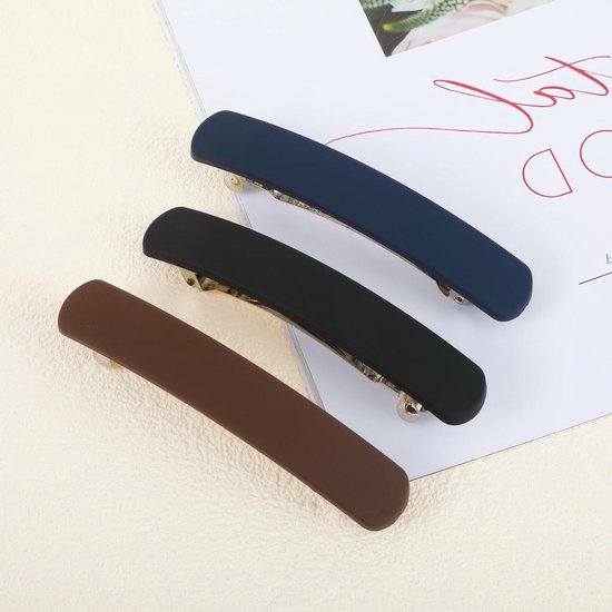 Premium Haarspeldjes Dames - Set van 3 Dun haar platte klauwclips, 9 cm ...