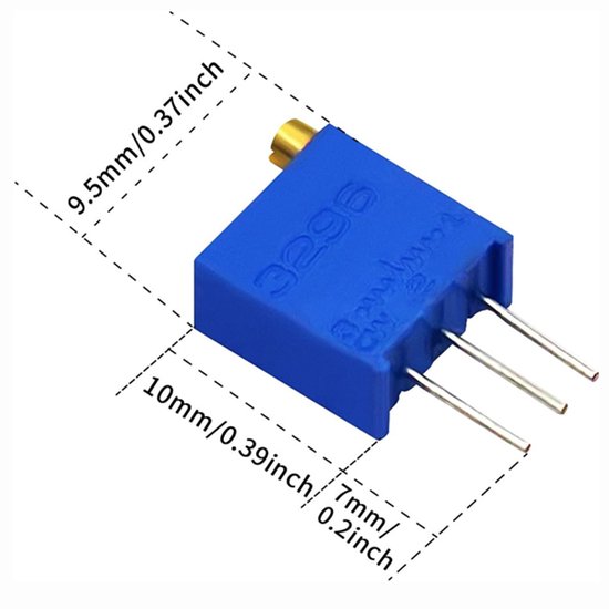 3296W 503 Weerstand regelbaar / precisie potentiometer 50K Ohm 10 stuks ...