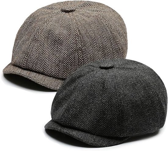 2 stuks petten voor heren, platte pet, katoen, verstelbaar, katoen ...