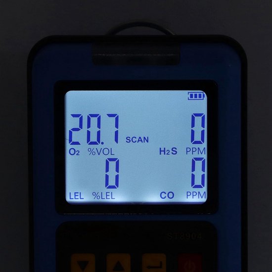 Multi Gas Meter - Gas Detector - 4-in-1 - LCD Display - 3 Alarm Modes ...