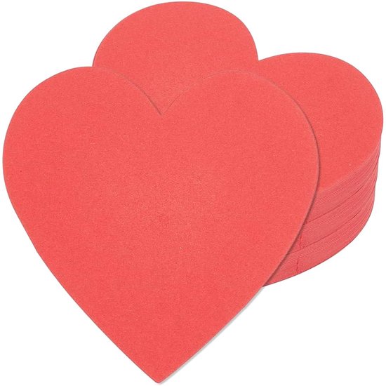 50 Stuks Rode Hart Papier Snijvormen - 10 cm - DIY Knutselprojecten met ...