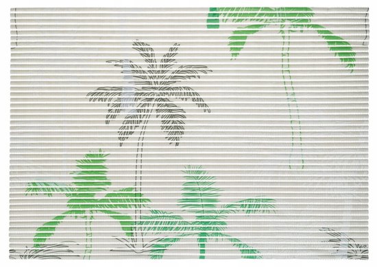 PVC Badmat Sloane Palmen Groen 45x65cm - Antislip & Duurzaam | bol