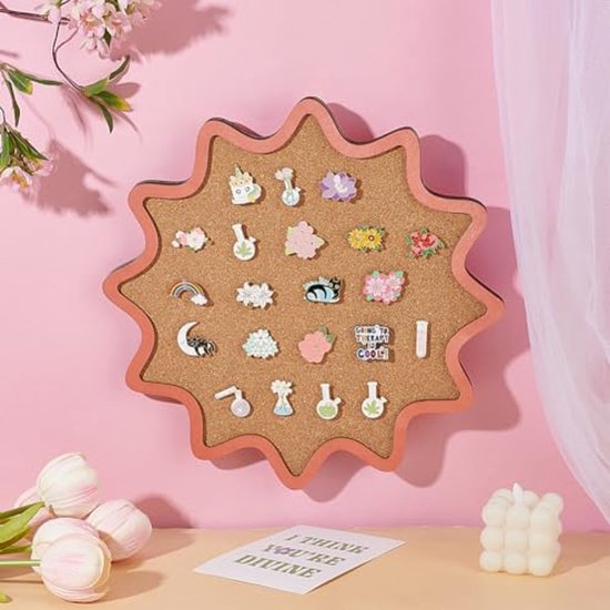 Pin Board Flower Cork Board Bulletin Display Board Cork Pin Board Cork ...