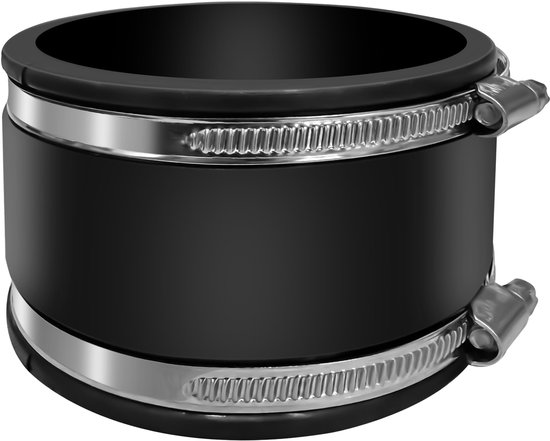 100mm flexible rubber sleeve, rubber coupling with two stainless steel ...