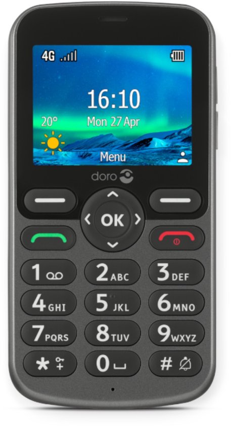 Doro 5860 seniorentelefoon - 4G - Zwart - Inclusief oplaadstandaard | bol